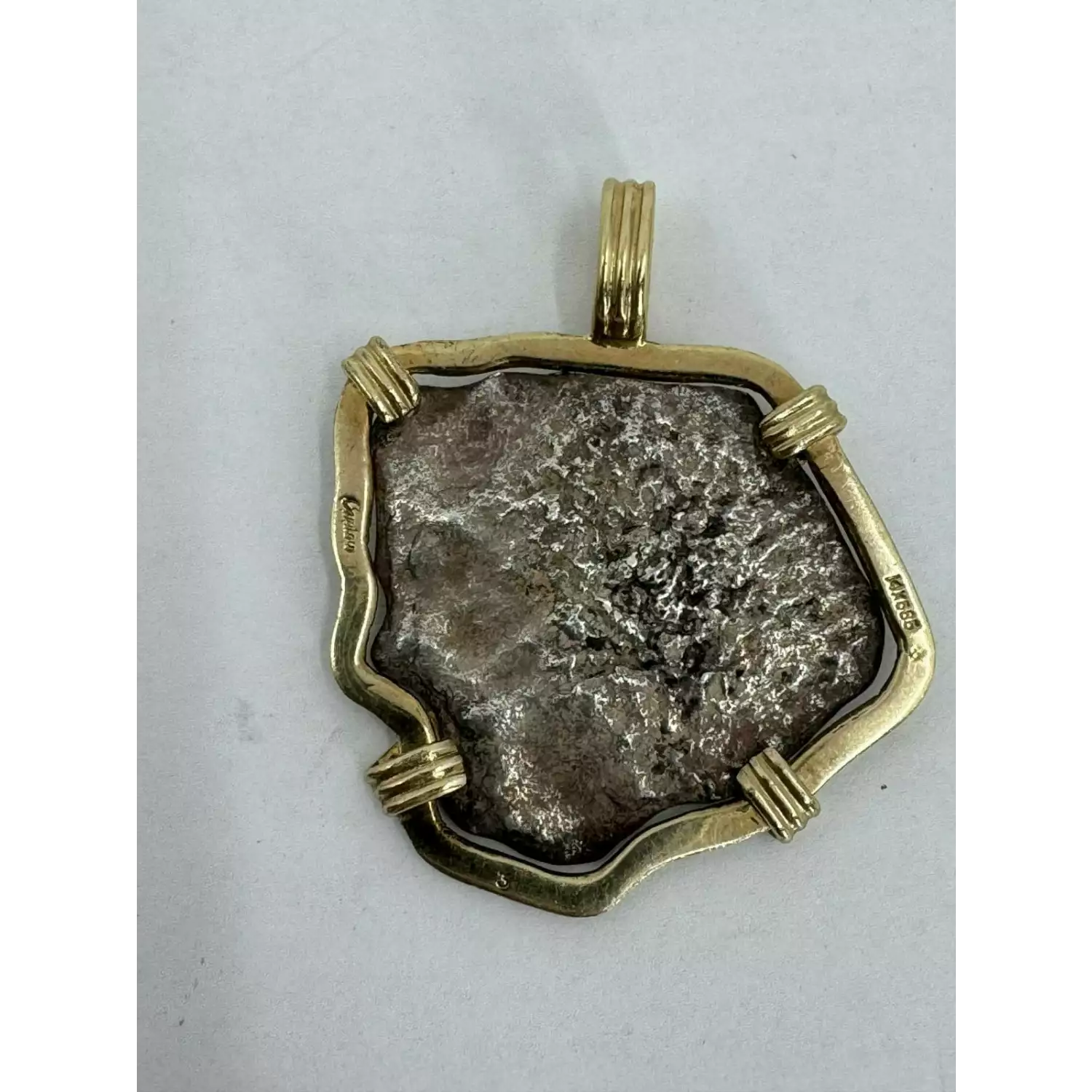 Atocha Coin in Gold Bezel Pendant - Coin Connection